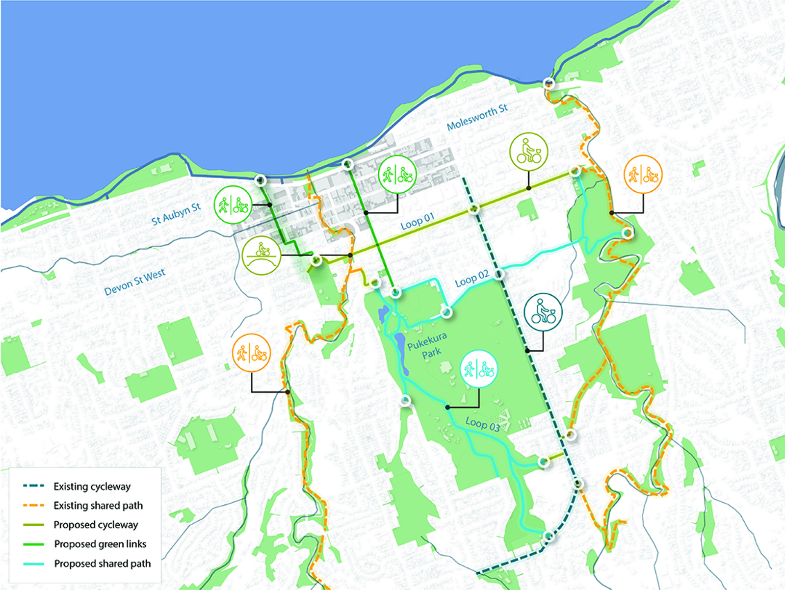 Npdc Maps Part Of Town New Plymouth, New Zealand [map] Puke Ariki