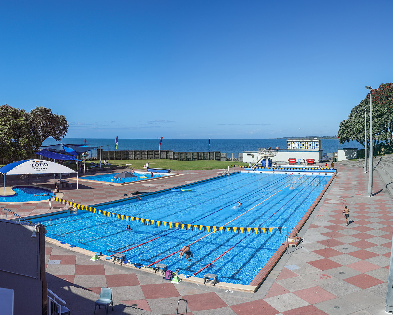 Pools and slides